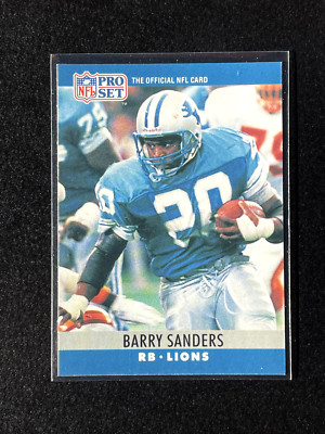1990 Pro Set Barry Sanders - Pack Fresh - Sharp/ Centered - 1st Lions ...