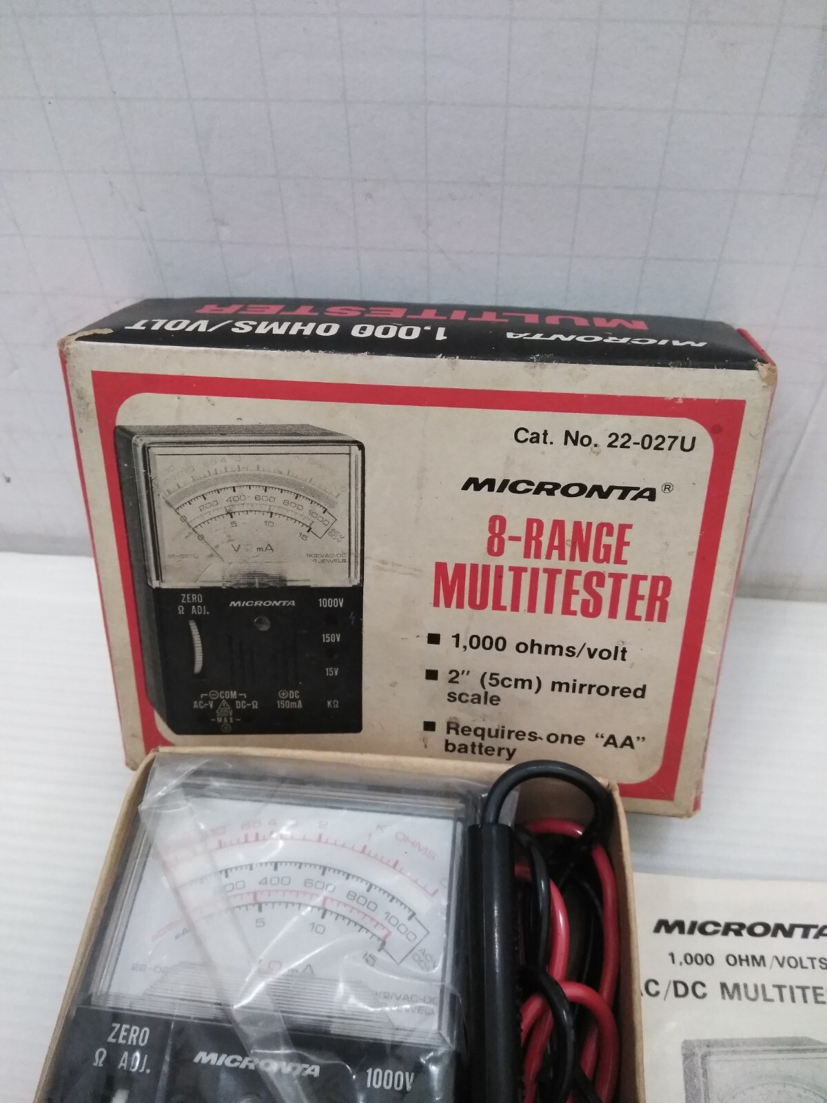 MINT Vintage Micronta 8-range Multitester Radio Shack Tandy 22-027u for ...