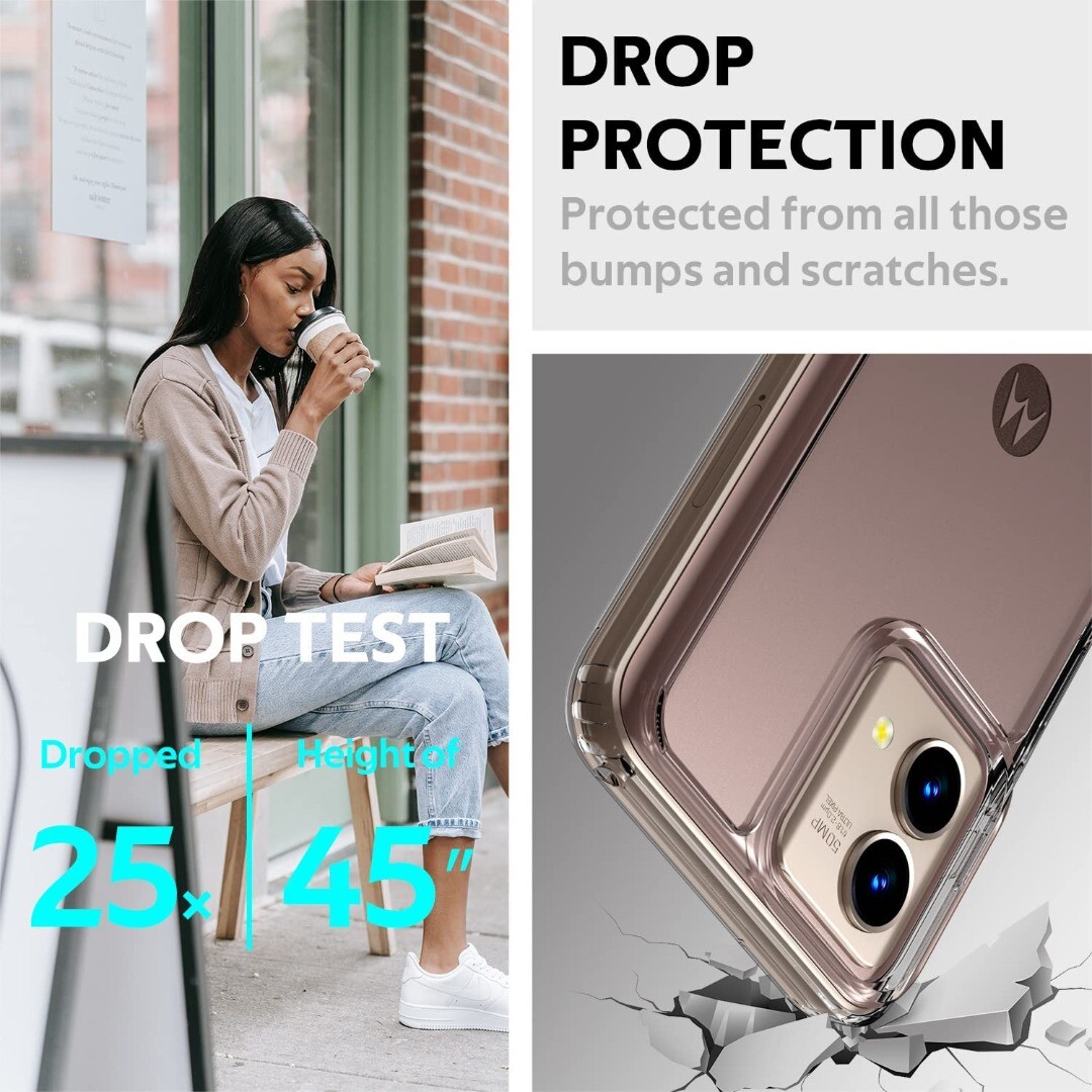 For Motorola Moto G53 5G Case, Slim Clear Silicone Shockproof Gel Phone ...