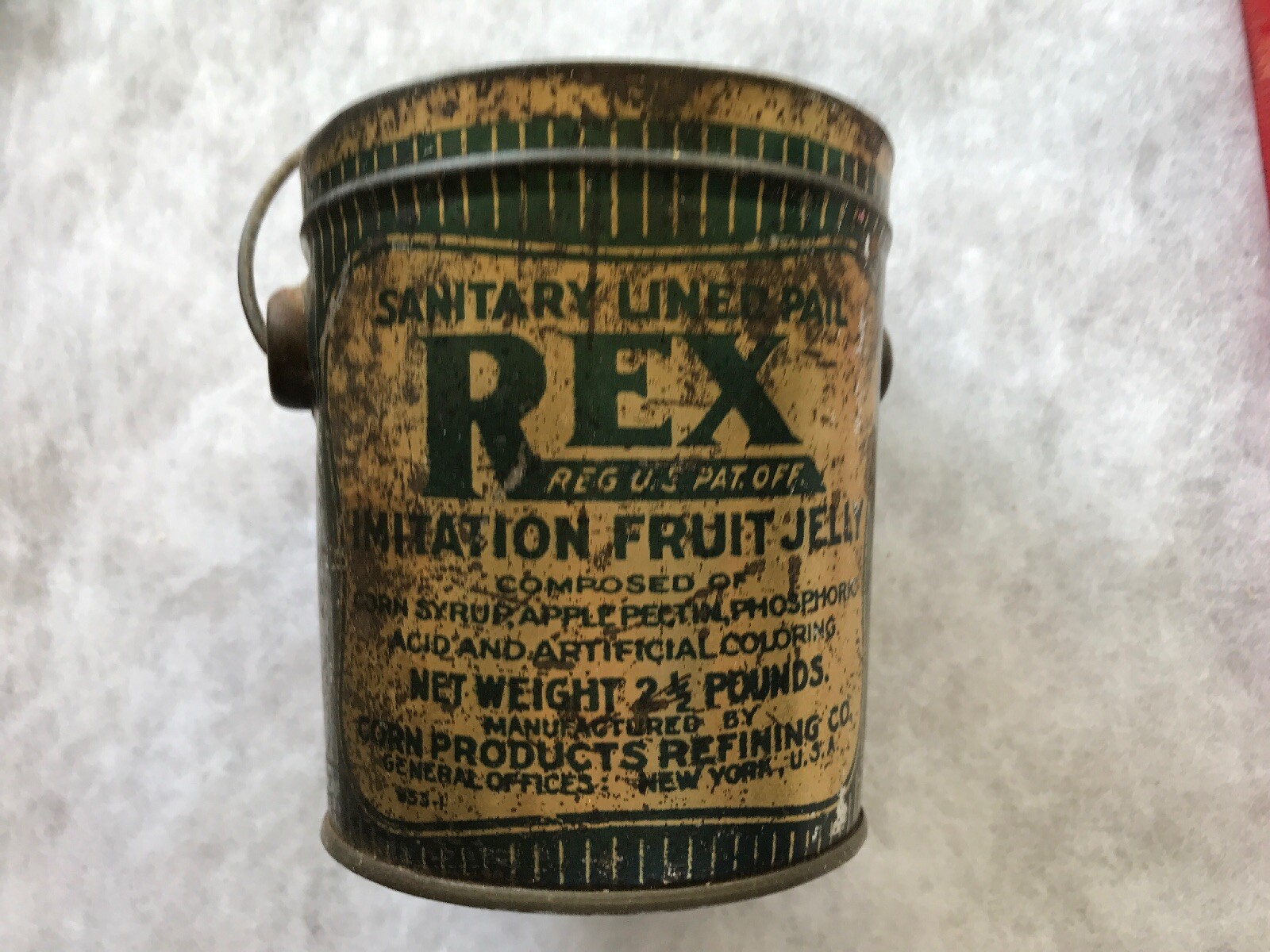 REX Fruit Jelly Vintage Tin, Corn Products Refining Co., New York, No ...