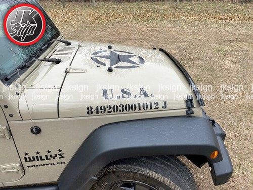 WW2 Set Decals Car Kit Military Restoration USA ARMY FITS ON JEEP JK TJ ...