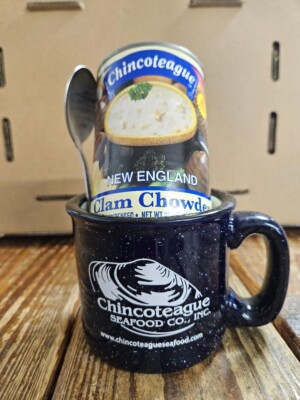 CHINCOTEAGUE 15 oz. New England Clam Chowder soup mug gift set - Free ...