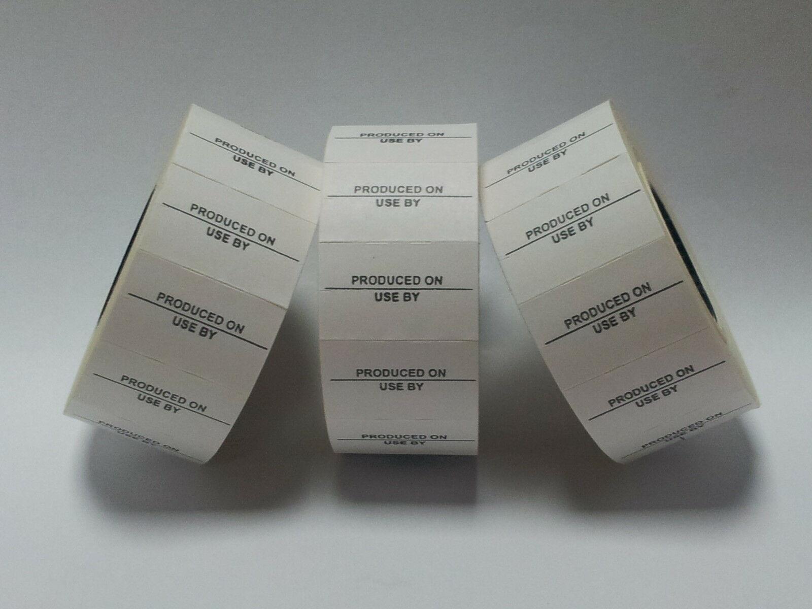 Puma PJ16-6000 'PRODUCED ON/USE BY' Price Gun Pricing Labels 26x16mm ...