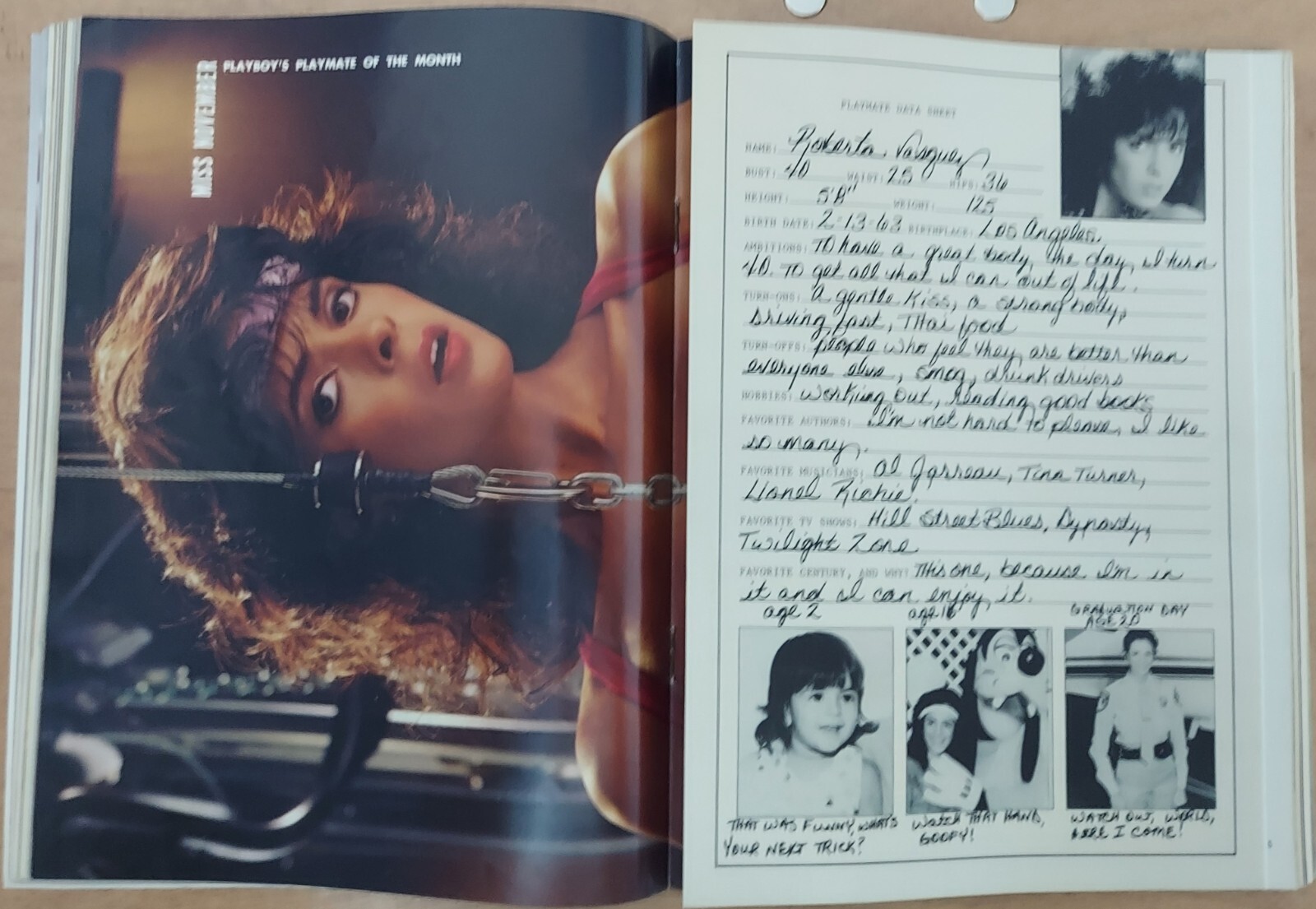 VTG Playboy NOV 1984 Centerfold ROBERTA VASQUEZ CHRISTIE BRINKLEY DRESSES UPRARE | eBay