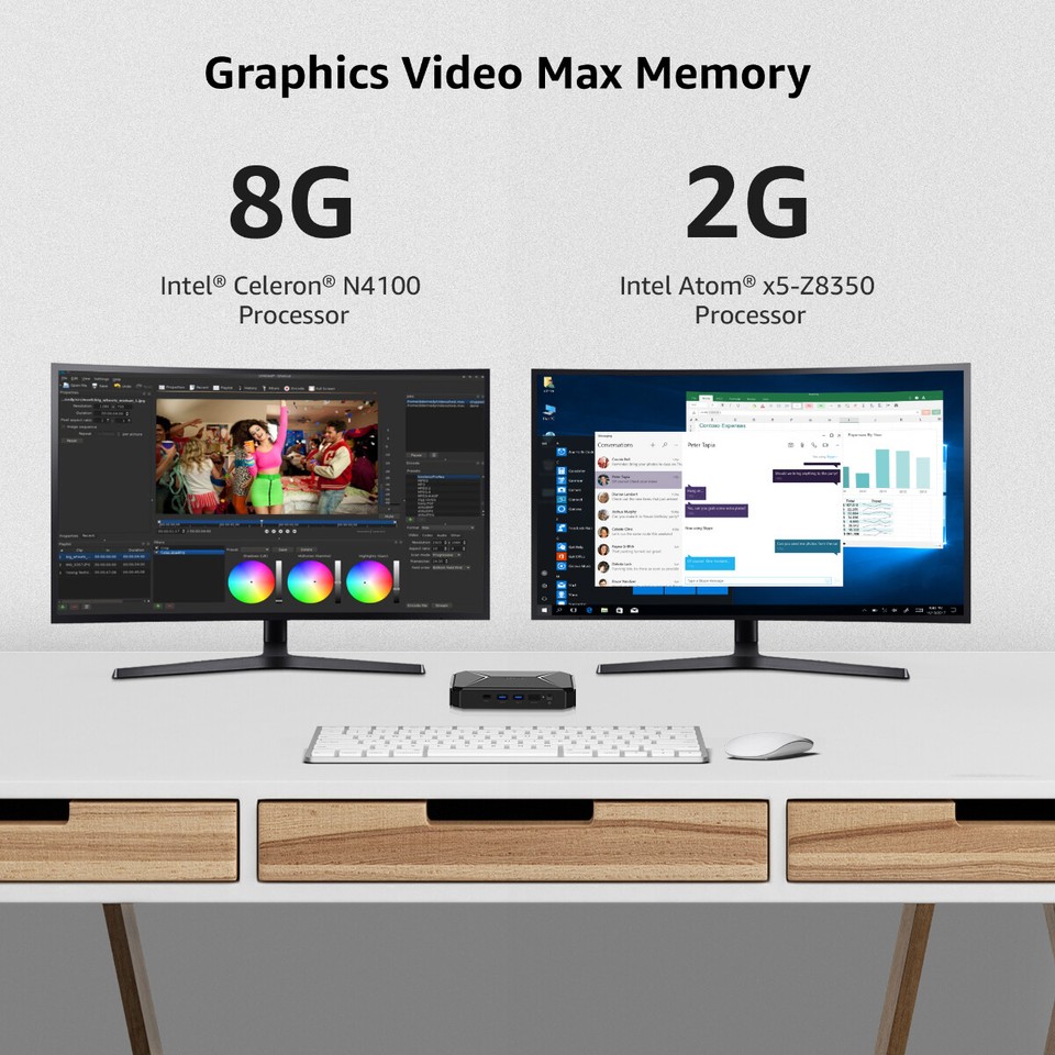 CHUWI Desktop Computer PC J4125 8gb RAM 256G SSD Windows 10 Home Mini ...