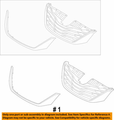 53101-08080 Toyota Grille sub-assy, radiator 5310108080, New Genuine ...