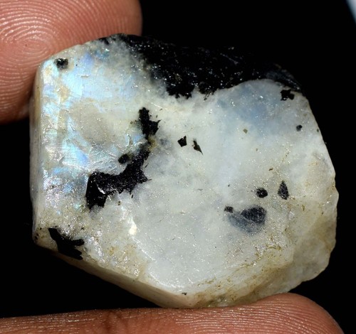 Natural White Rainbow Moonstone 89.35 Ct/32 mm Gemstone Rough Certified E903 | eBay
