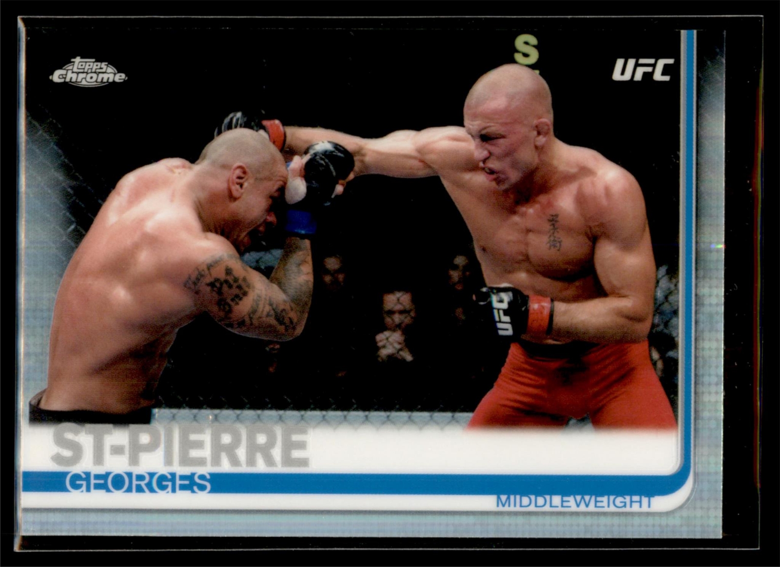 2019 Topps Chrome UFC MMA REFRACTOR Parallel #5 Georges St-Pierre ...