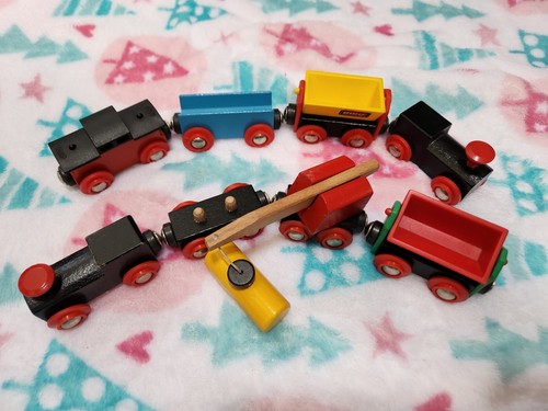 8 Vintage BRIO Wooden Train Lot | eBay