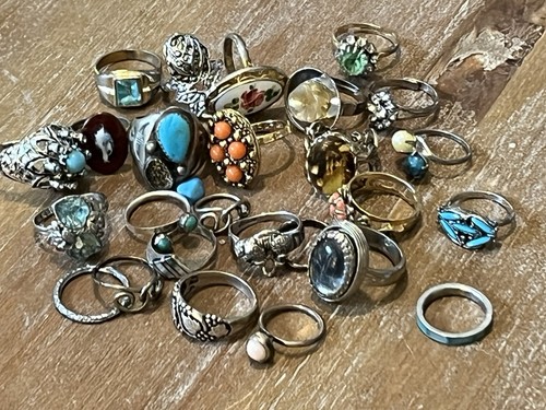 Antique Vintage Estate-Found Rings Jewelry Lot 26 Pieces Untested | eBay