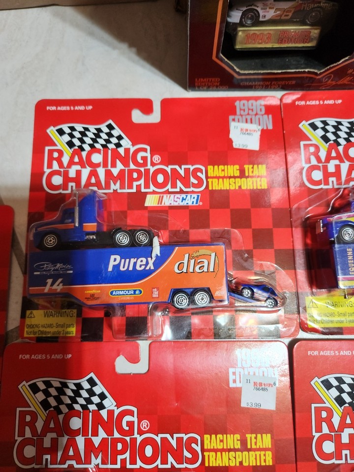 Racing Champions Micro Team Transporter - Nascar Lot of 7- Vintage 1996 ...