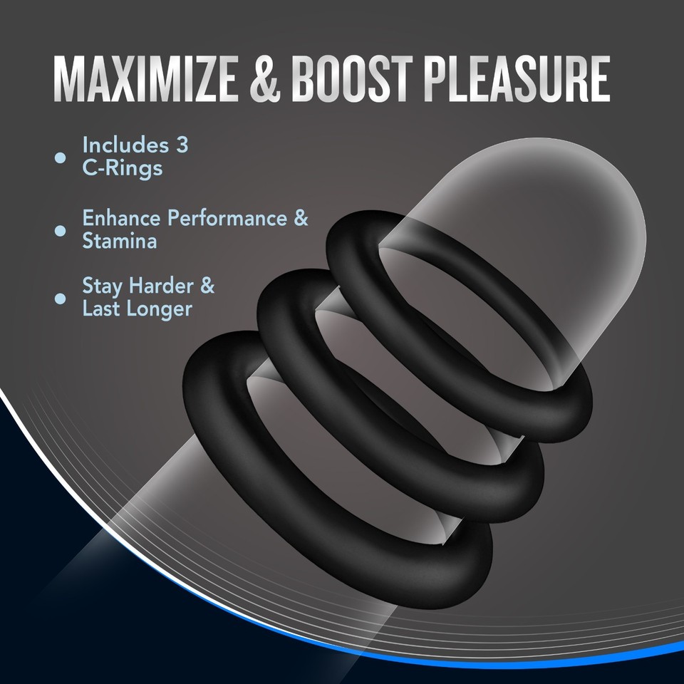 Blush Performance 3 Pack Male Enhancement Silicone Penis Cock Ring ...