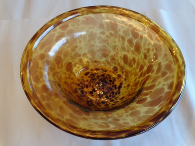 BLOWN GLASS ANIMAL PRINT CONSOLE BOWL | eBay