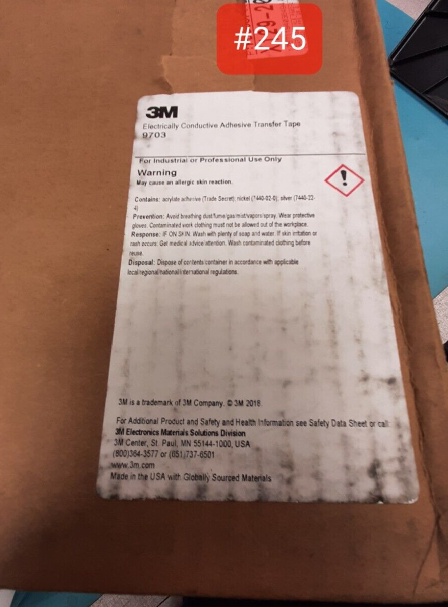 3M Electrically Conductive Tape 9703 12 in X 36 Yd 1 per Case BULK for ...