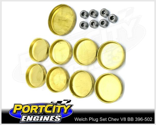 Welch Welsh Brass Core Plug Kit Set Chev V8 BB 396 402 427 454 502 WPK ...