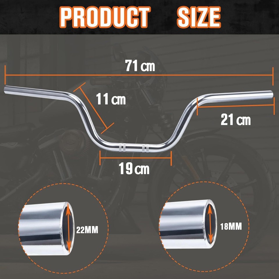 For Honda CB250 CB450 CB500 CB750 Motorcycle 7/8" Handlebars Tracker ...