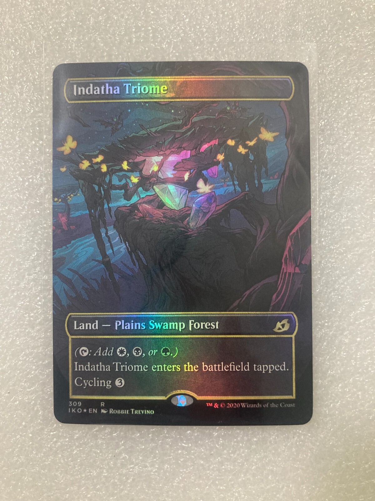 Magic 2020 MTG IKO 309 FOIL Indatha Triome Ikoria: Lair of Behemoths ...