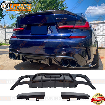 For 2019-2022 BMW 3 Series 330i M340i G20 M Sport Rear Diffuser Gloss ...