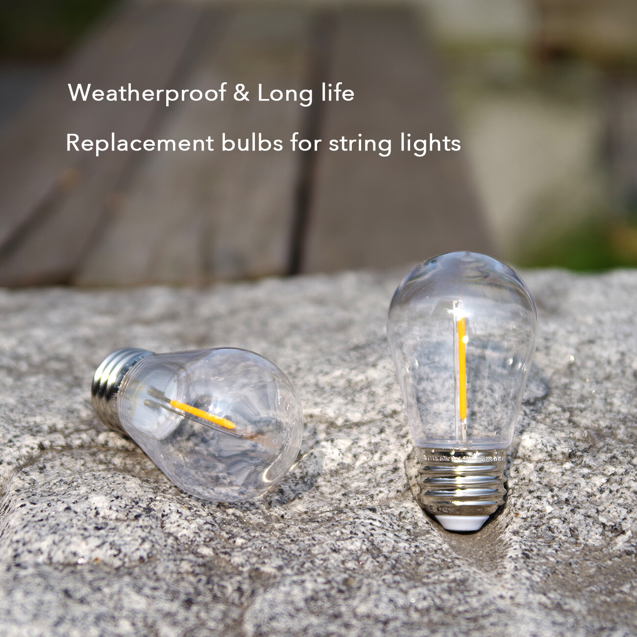 S14 1 Watt LED Bulbs for Outdoor String Lights Replacement Shatterproof ...