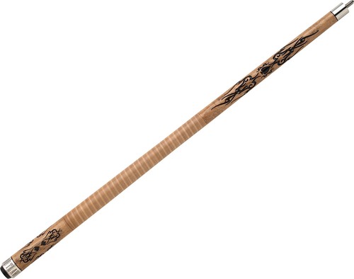 Outlaw Brown Stained OL18 Burned Tribal Spade Pool/Billiards Cue Stick ...