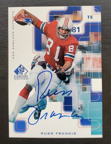 1999 SP Signature Edition Russ Francis On Card Auto #RF New England ...