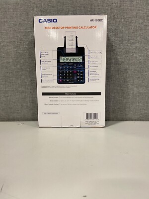 Casio HR-170RC Plus Mini Desktop Printing Calculator | eBay