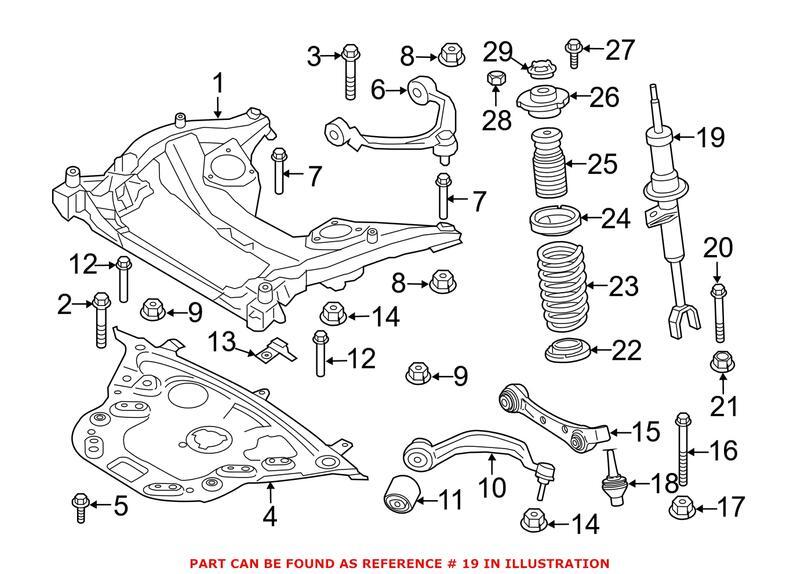 for BMW Genuine Suspension Strut Front Left 31316852873 6852873 for ...