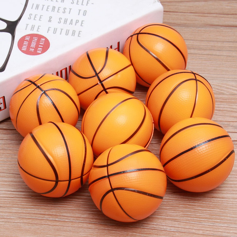8 Pcs Stretchy Toys Sponge Ball Basketball Orange Stress Balls | eBay
