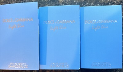 Dolce & Gabbana Light Blue Sample Vial 005 Fl Oz Lot Of 3 | eBay