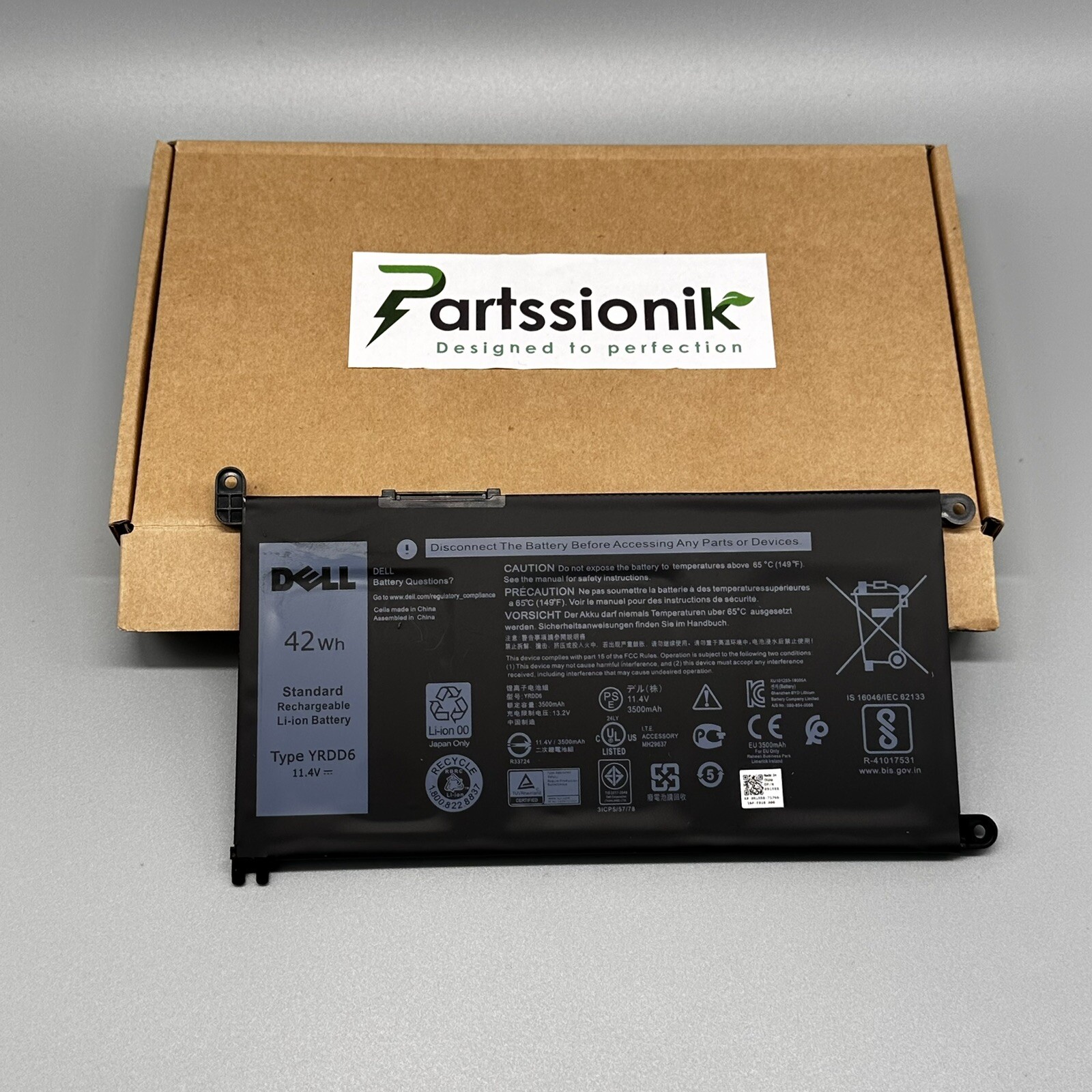 Genuine Dell Inspiron 42wh 11.4v Battery Yrdd6 Cn-0vm732 VM732 for sale ...