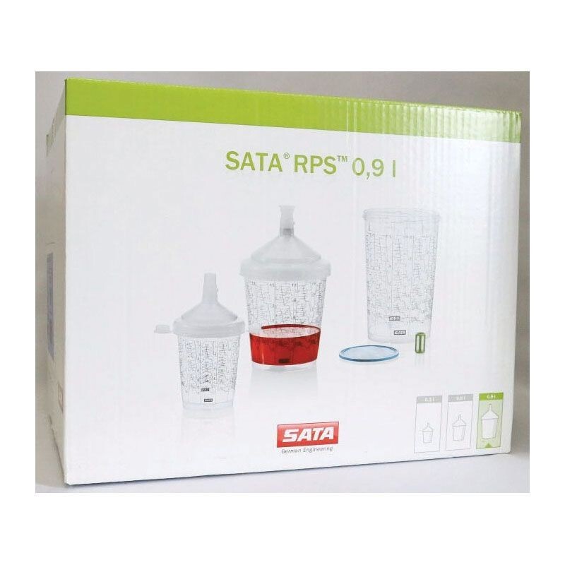 SATA 1011973 RPS Cups Paint Mixing Cups .9L 125 Micron Filter Case of ...