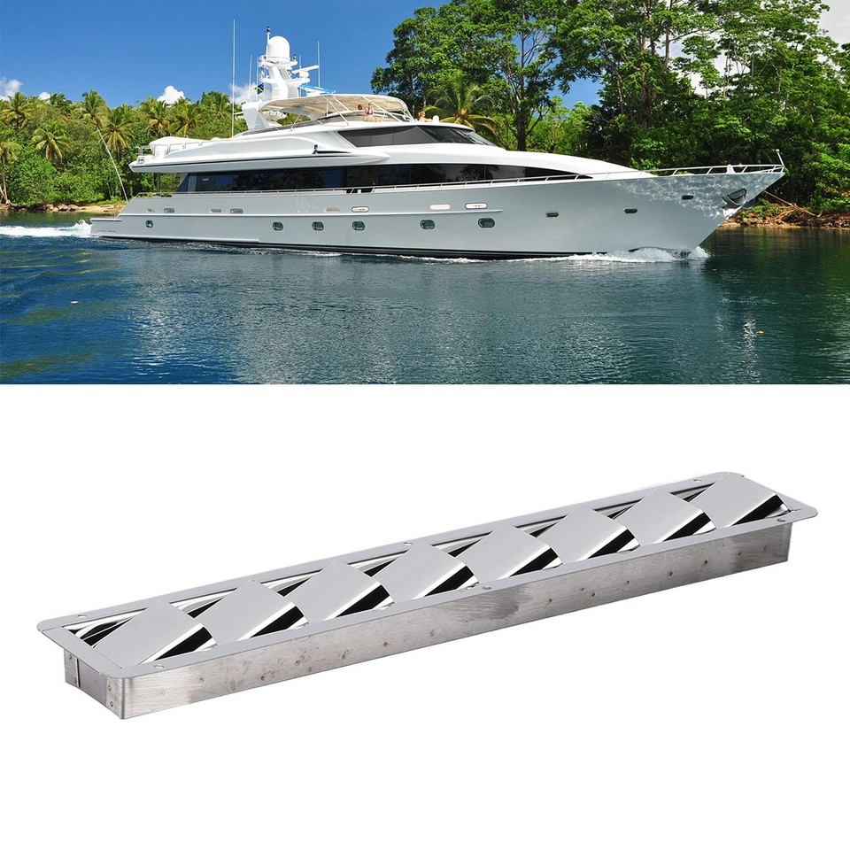 Boat Louver Vent,Vent Grille Oblong Stainless Steel 8 Slots Grid Cover ...