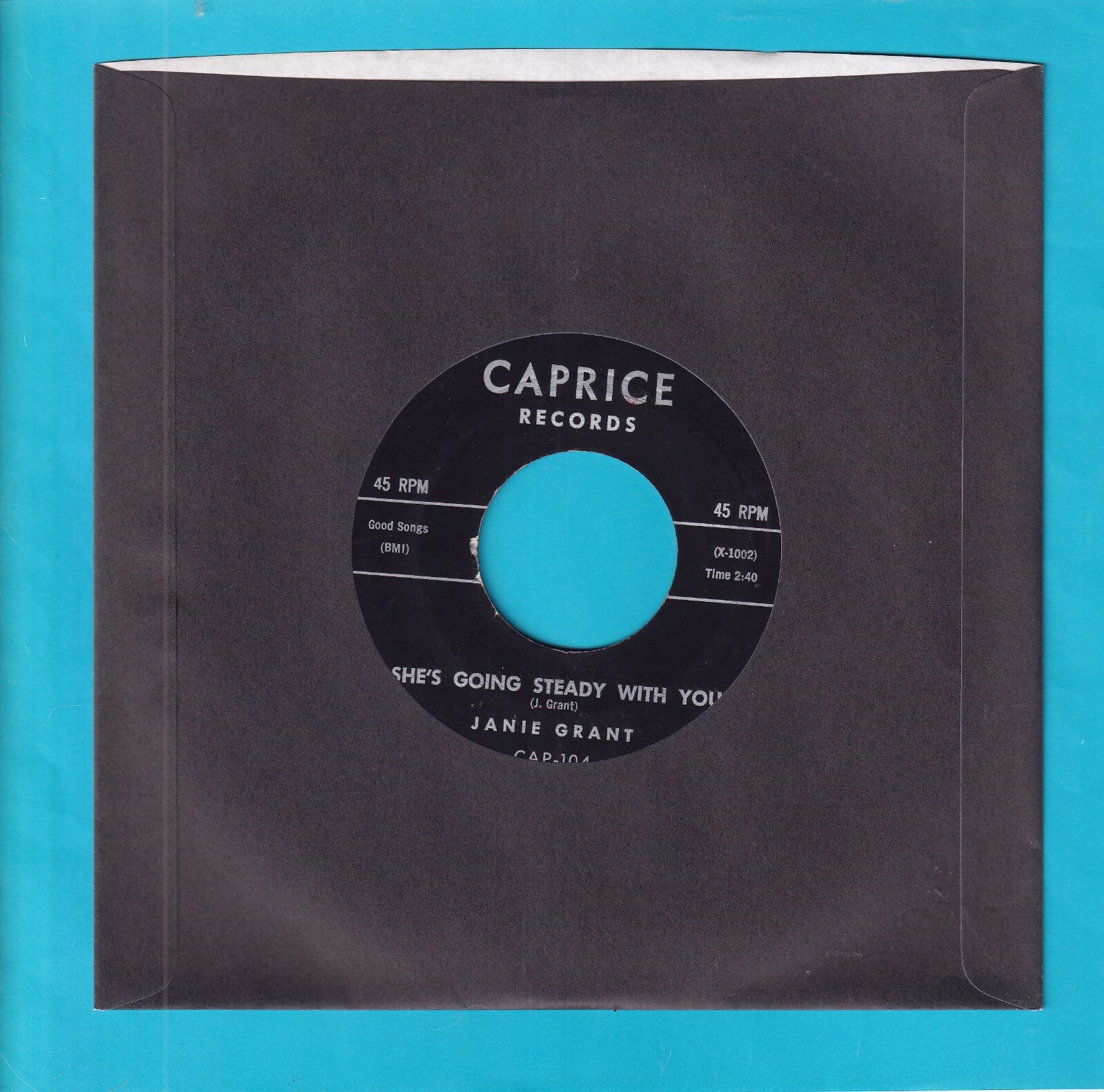 Janie Grant orig. US 45rpm single- Triangle / It's Going Steady With ...