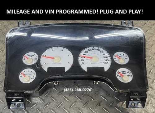 04-05 DODGE RAM DIESEL 5.9 SPEEDOMETER INSTRUMENT CLUSTER W/ LOCKS ...
