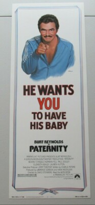 PATERNITY ORIGINAL ROLLED 14X36 INSERT MOVIE POSTER 1981 BURT REYNOLDS ...