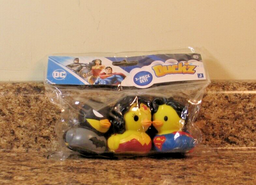 DC Duckz Rubber Ducky Set Batman Wonder Woman Superman 3 Pieces NEW | eBay