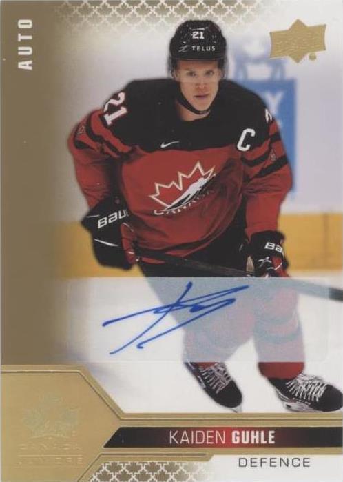 2022 Upper Deck Team Canada Juniors - Men's U-20 Kaiden Guhle #13 ...