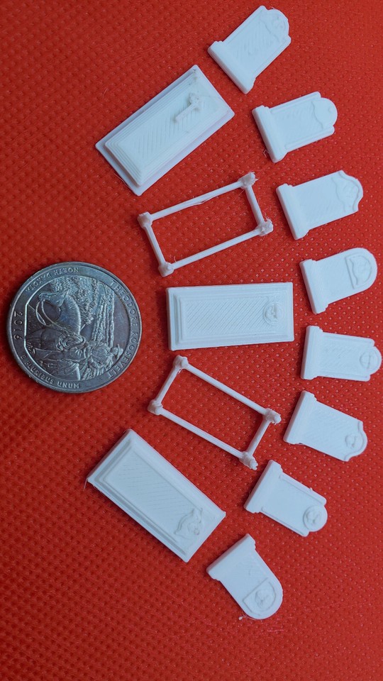 13 Part Set HO Scale Graveyard Cemetary White Unpainted Rail Train ...