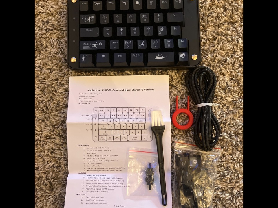 Koolertron Keyboard FPS, Cherry MX Red, MWII, PUBG, Mechanical, Half ...