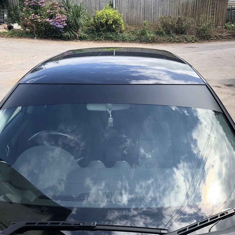 60"x10" Sun Visor Vinyl Decal Strip Matte Black Banner Blank Windshield ...