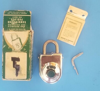 Sargent & Greenleaf Inc. Model 8077 Key Changing Combination Padlock ...