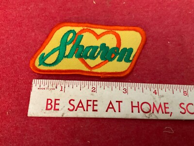 1970's Style Vintage Script Name Patch Sharon | eBay