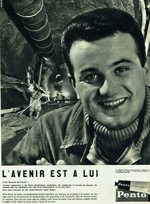 Publicité Advertising 089 1960 Pento soin cheveux hair cream Tunnel ...