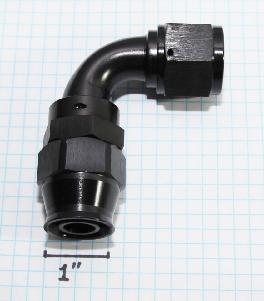 10PC 12AN AN-12 90°Degree Swivel Fuel Oil Gas Line PTFE Hose End ...