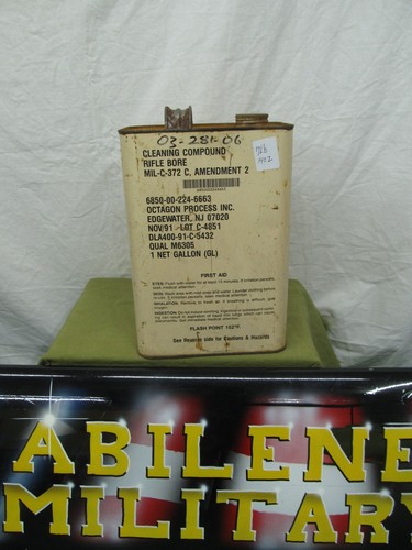 Military Surplus Rifle Bore Cleaner Cleaning Compound Solvent 1 Gal ...