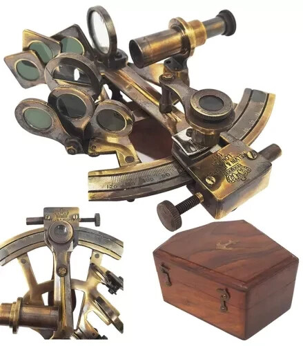 Collectible Handmade Brass Sextant 4" Antique Kelvin & Hughes London ...