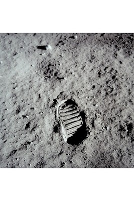 First Footprint On Moon Neil Armstrong Apollo 11 Mission NASA Poster ...