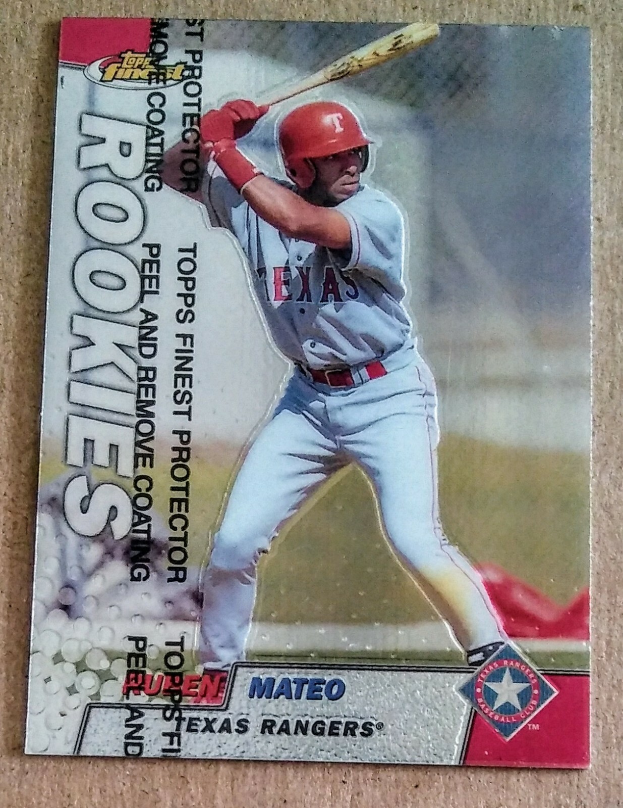 1999 FINEST ROOKIES #144 RUBEN MATEO TEXAS RANGERS ROOKIE BASEBALL CARD ...