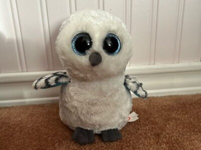 Ty Beanie Boos Spells the Owl 6" Plush Snowy White Blue Glitter Eyes ...