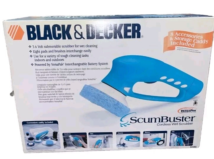 S200 Scumbuster Scum Buster Black Decker Cordless Wet Scrubber VersaPak ...